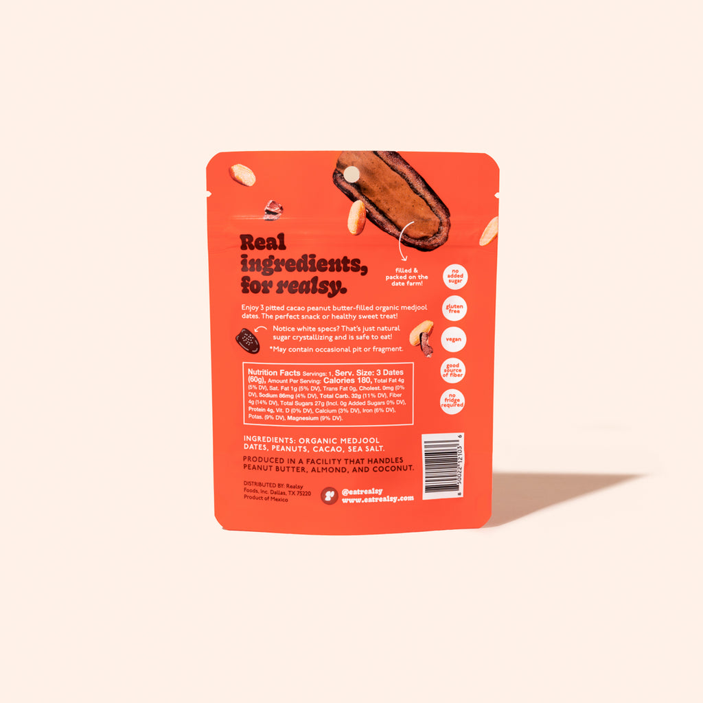 Chocolate Peanut Butter Dates | Snack Packs – realsy