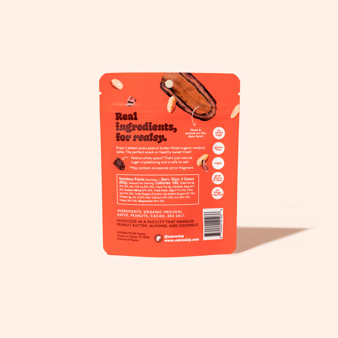 Chocolate Peanut Butter Dates | Snack Packs – realsy