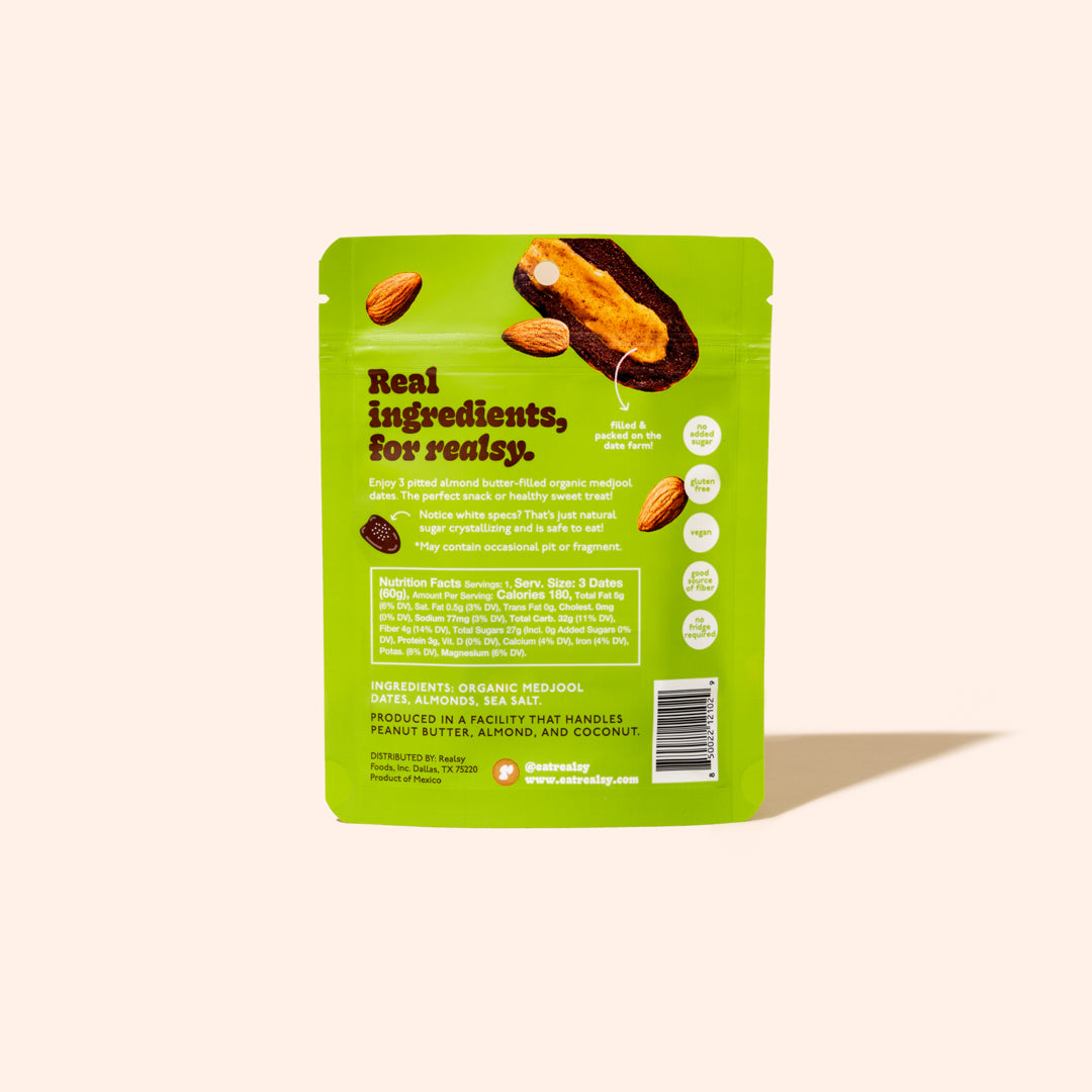 Almond Butter Dates | Snack Packs – realsy