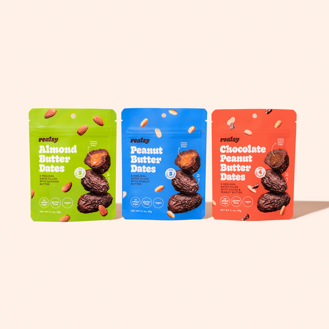 Variety Pack Nut Butter Dates | Snack Packs – realsy