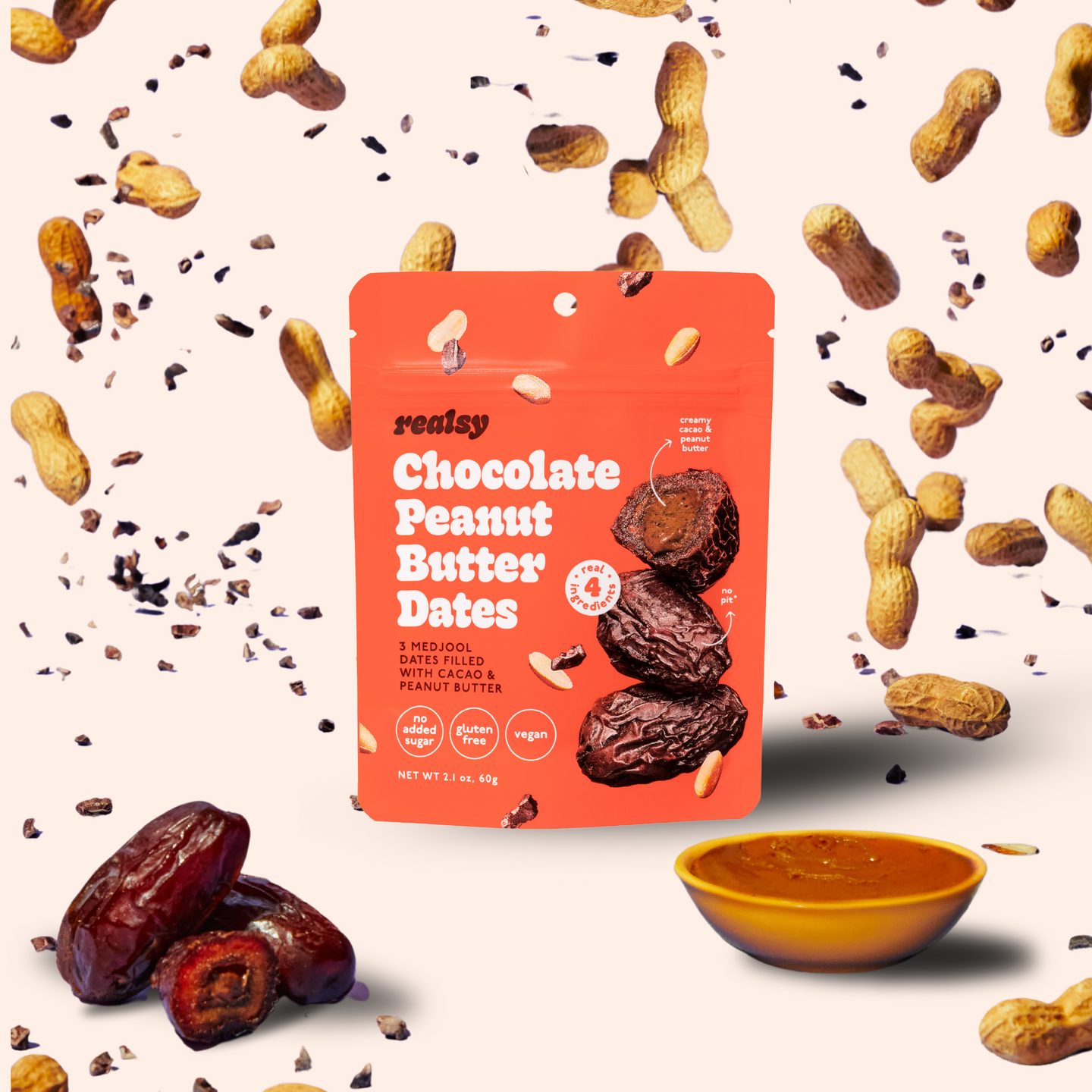 Chocolate Peanut Butter Dates | Snack Packs – realsy