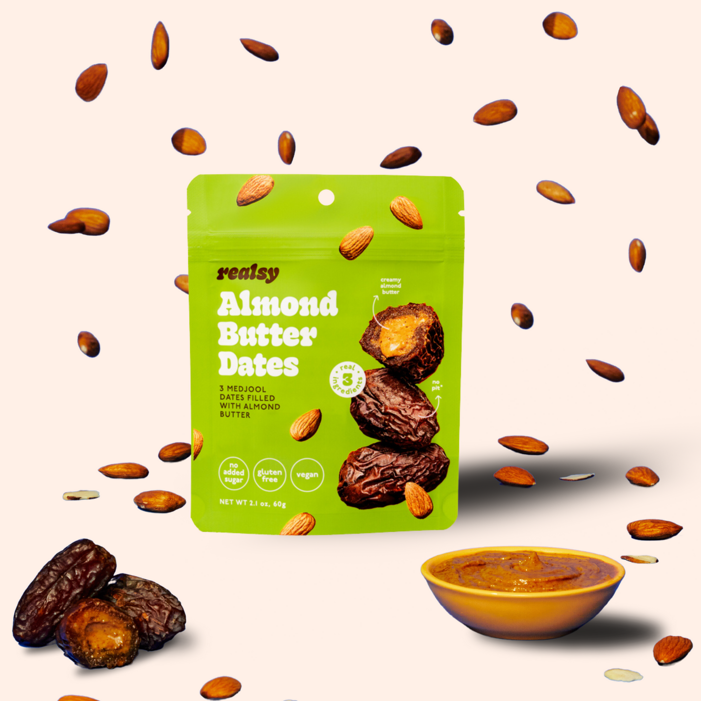 Almond Butter Dates | Snack Packs – realsy